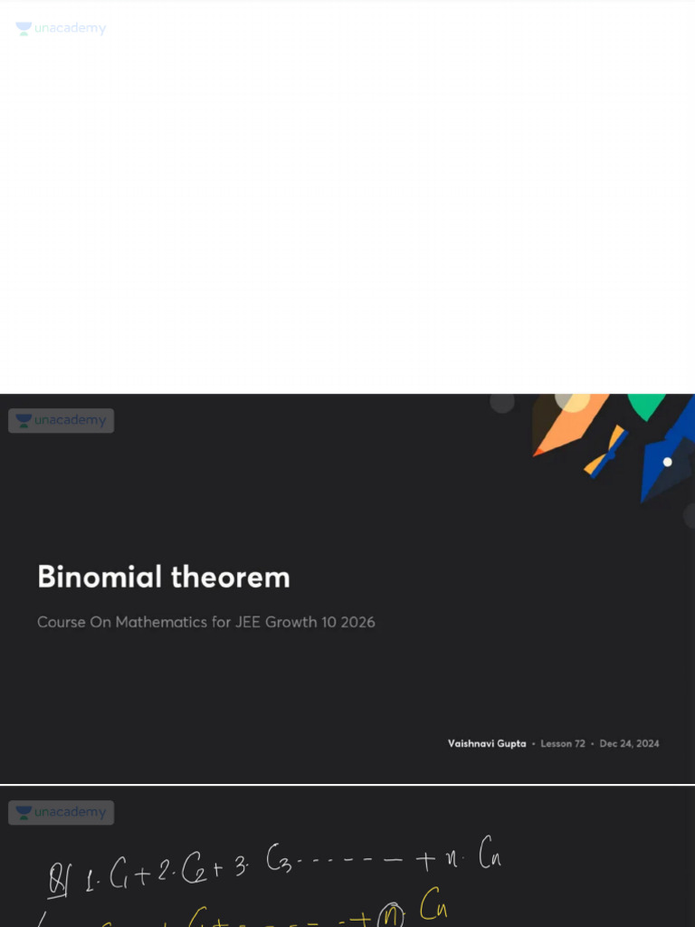 Binomial Theorem With Anno 1735104013106 | PDF