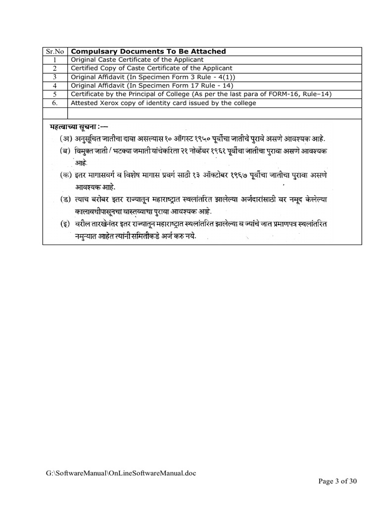 Caste Validity Documents | PDF