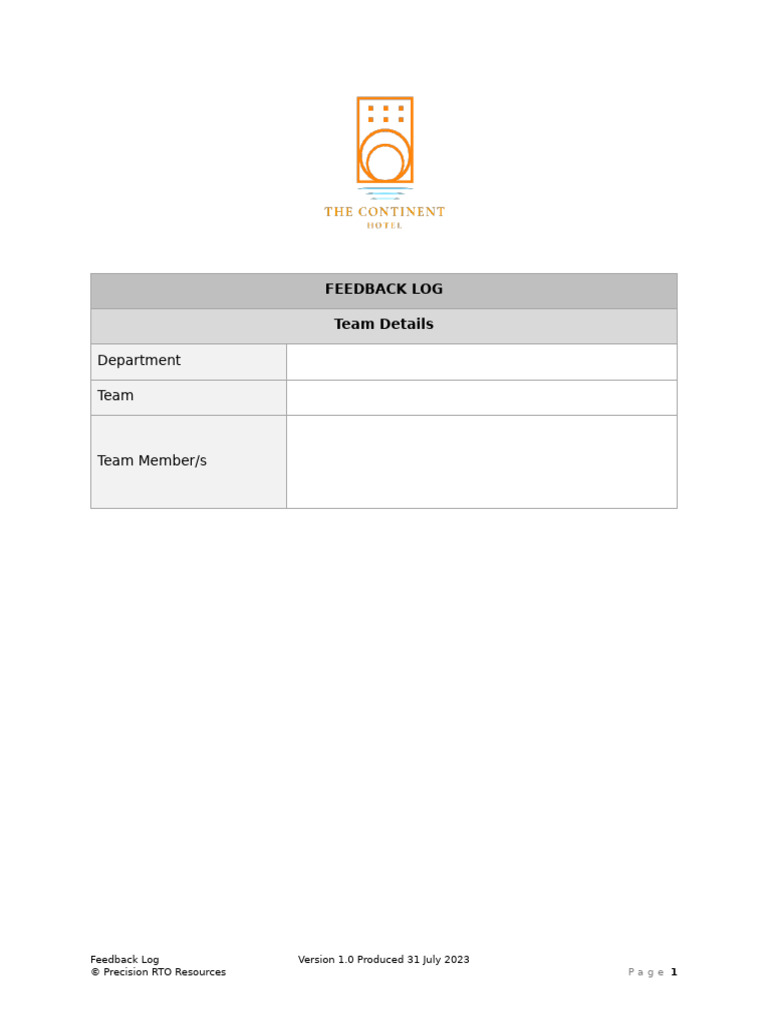 HRm009 Feedback-Log (2) | PDF