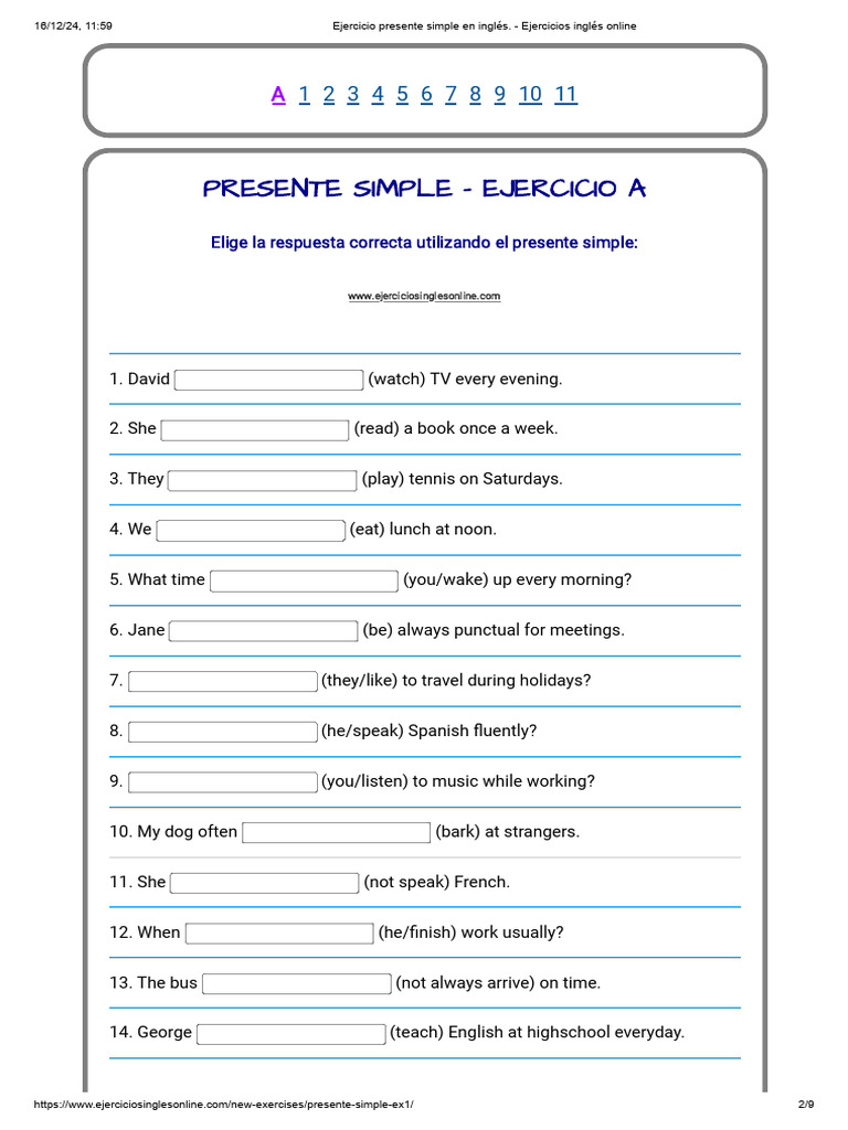Simple Present Practice for Learners | PDF