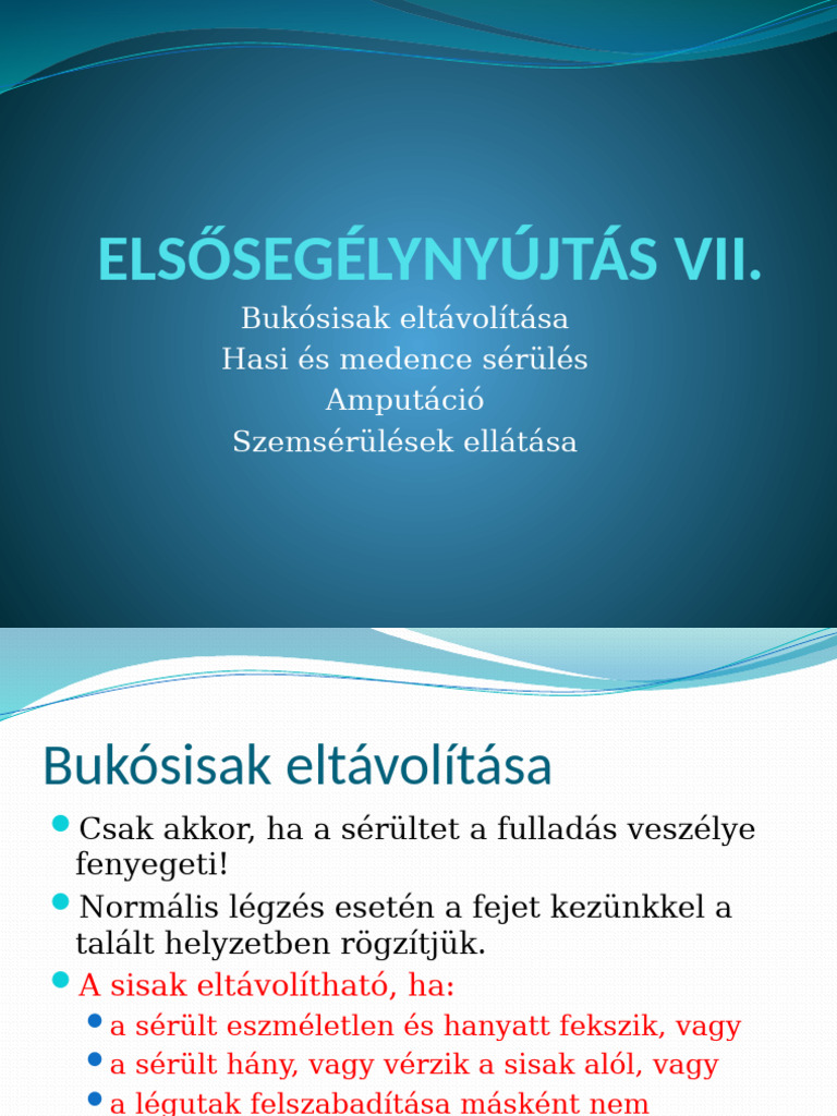 Bukosisak Eltav Hasi Medence Szemserules Amputacio | PDF