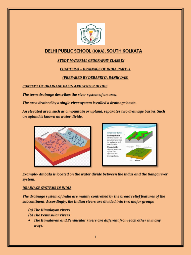 DRAINAGE 1 STUDY | PDF | Indus River | Geomorphology