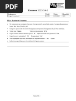 Certificat de Nivell de Suficiència de Català (C1) : Model D'examen | PDF