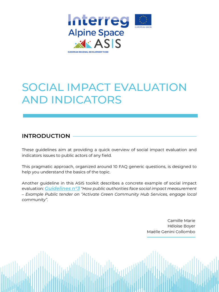 SOCIAL-IMPACT-EVALUATION-AND-INDICATORS | PDF | Evaluation | Methodology