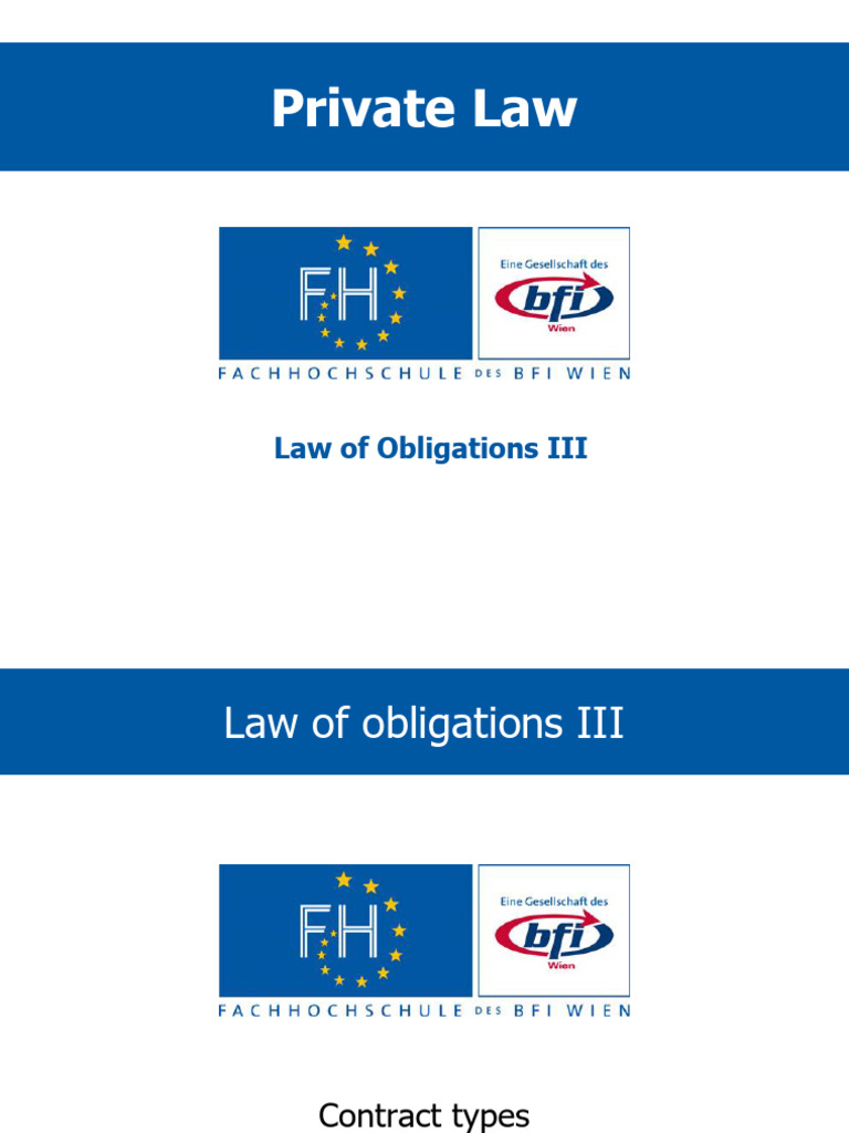 5 BFI - Law - of - Obligations III - Contracts 2023 | PDF | Lease ...