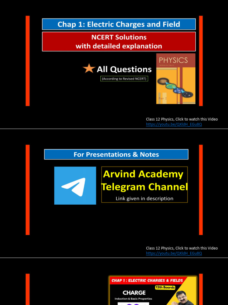 Chap 1 Electric Charges & Fields With Annotations | PDF
