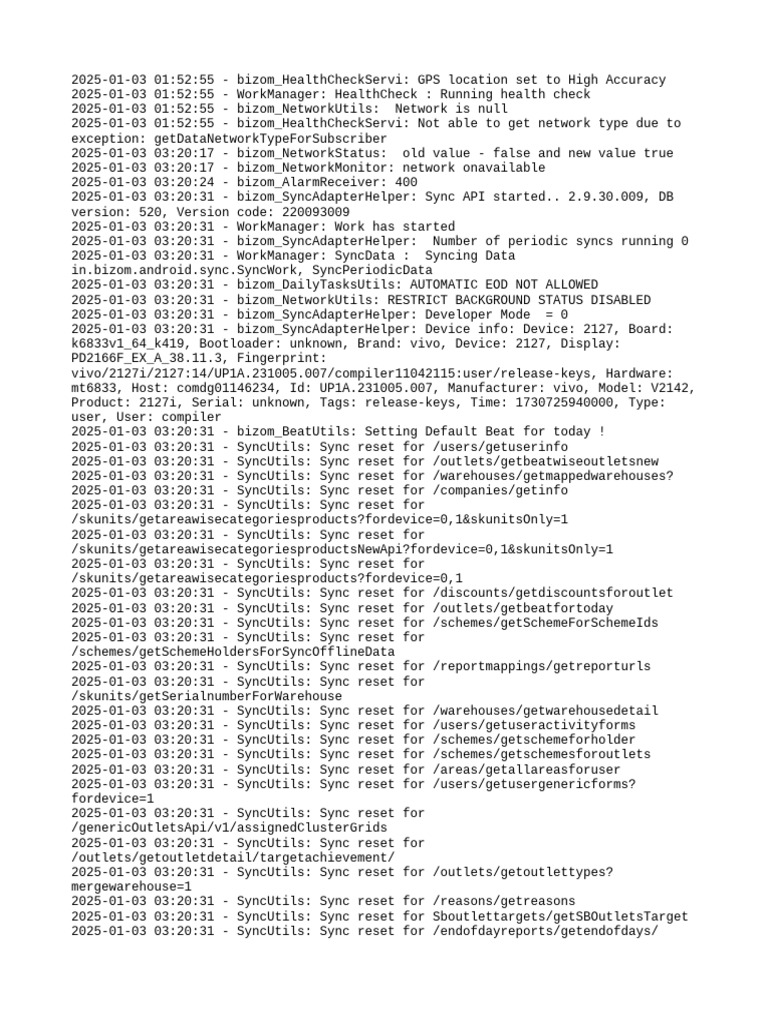 Logg_20250103 | PDF | Computer Programming | System Software