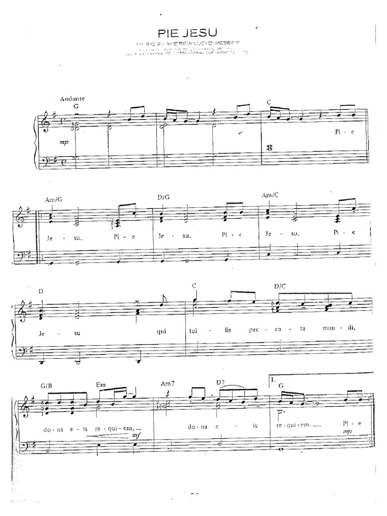 979 - Pie Jesu - Andrew Lloyd Weber | PDF