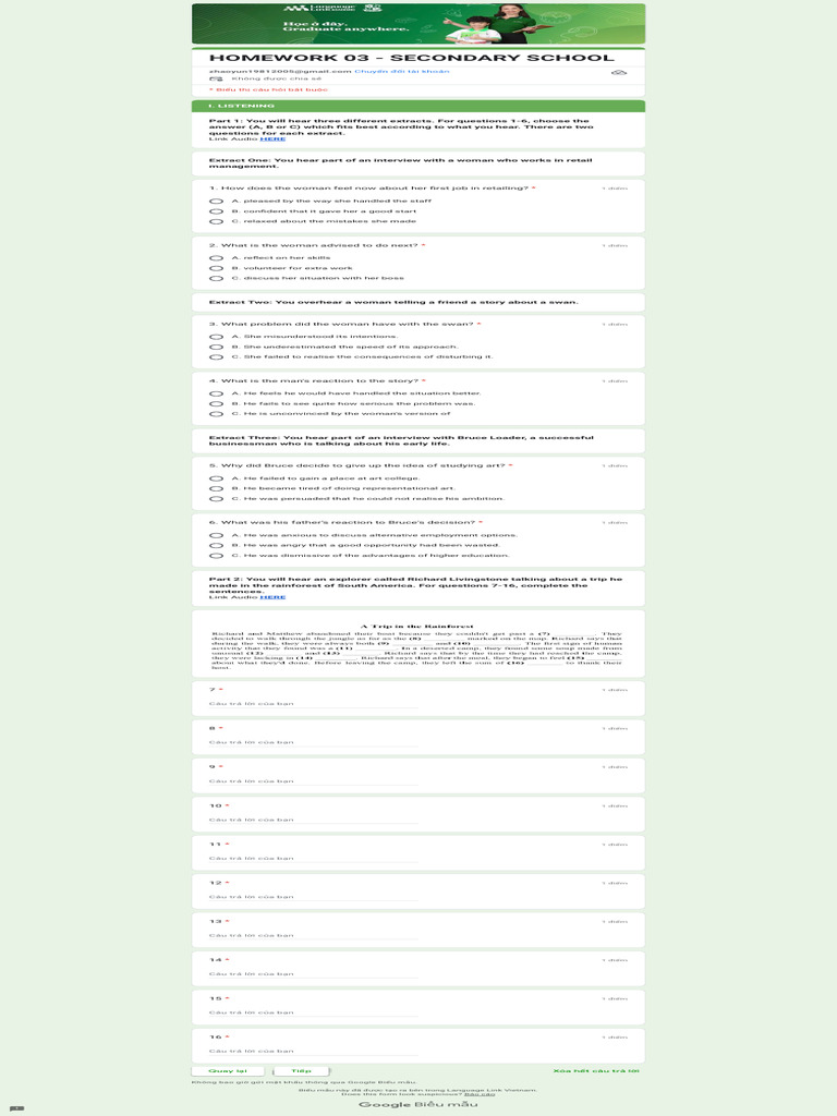 Homework 03 - Secondary School | PDF