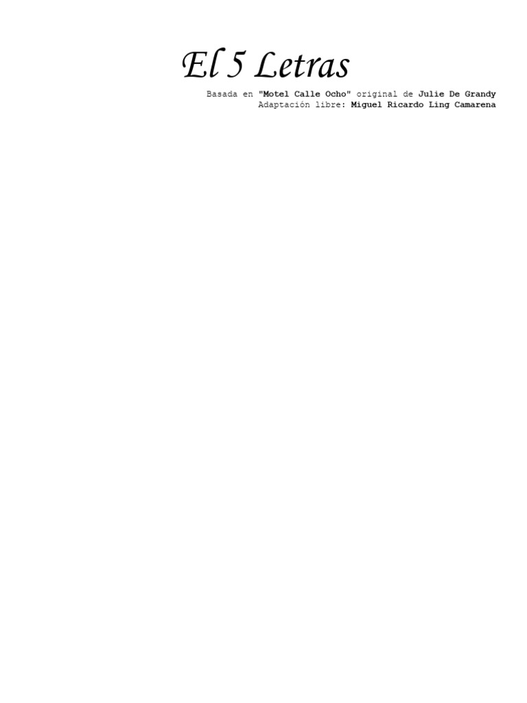 Cinco Letras | PDF