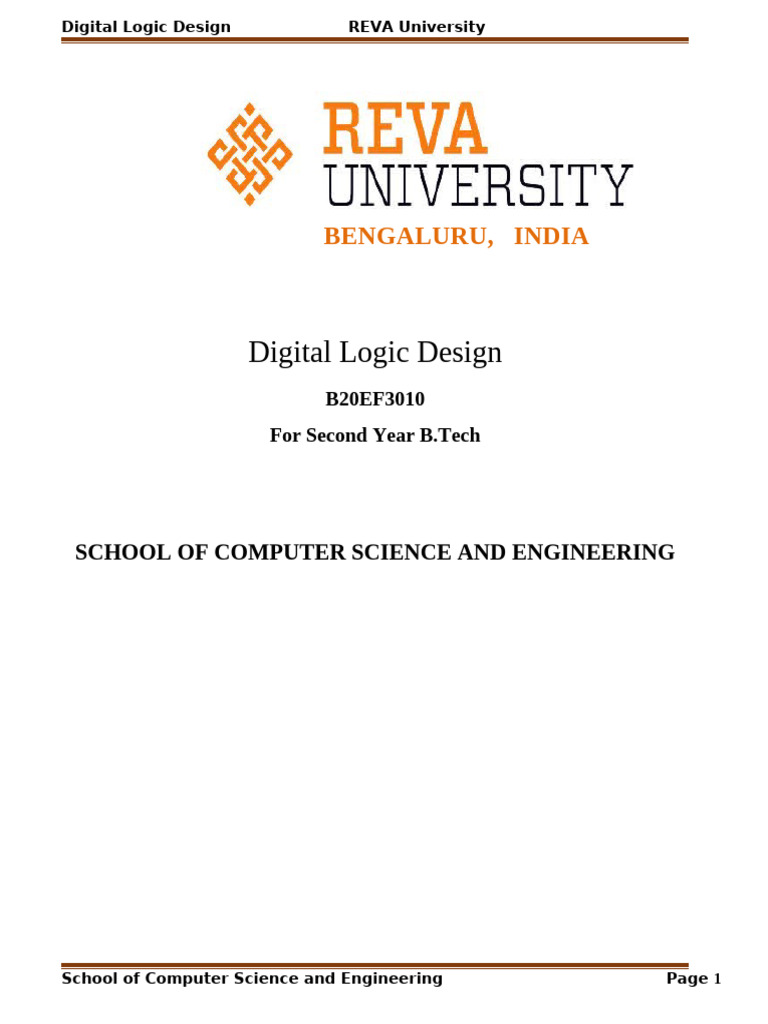 DLD -UNIT-1 | PDF | Logic | Arithmetic