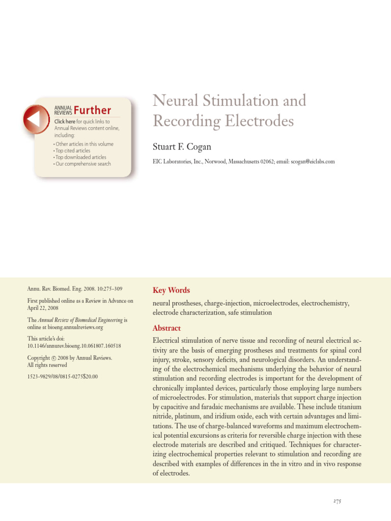 Lec 03 Nerve Stimulatory CKT | PDF | Electrochemistry | Redox