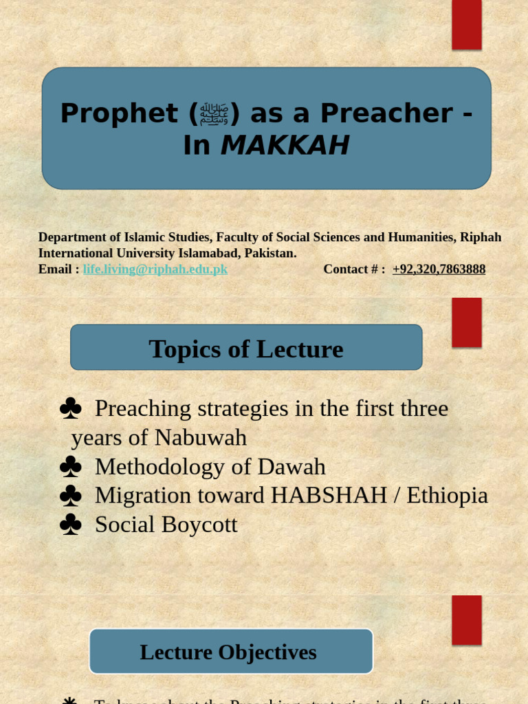 Preaching Strategies of Prophet Muhammad in Makkah | PDF | Muhammad ...
