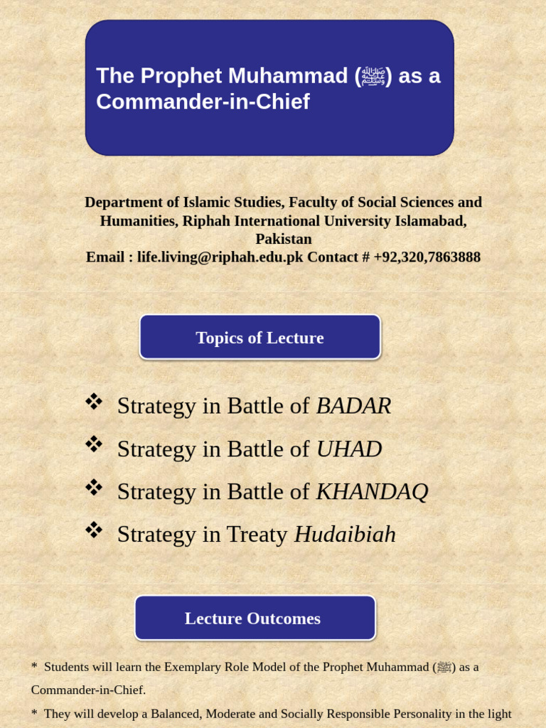 Prophet Muhammad: Military Strategies | PDF | Muhammad | Banu Hashim