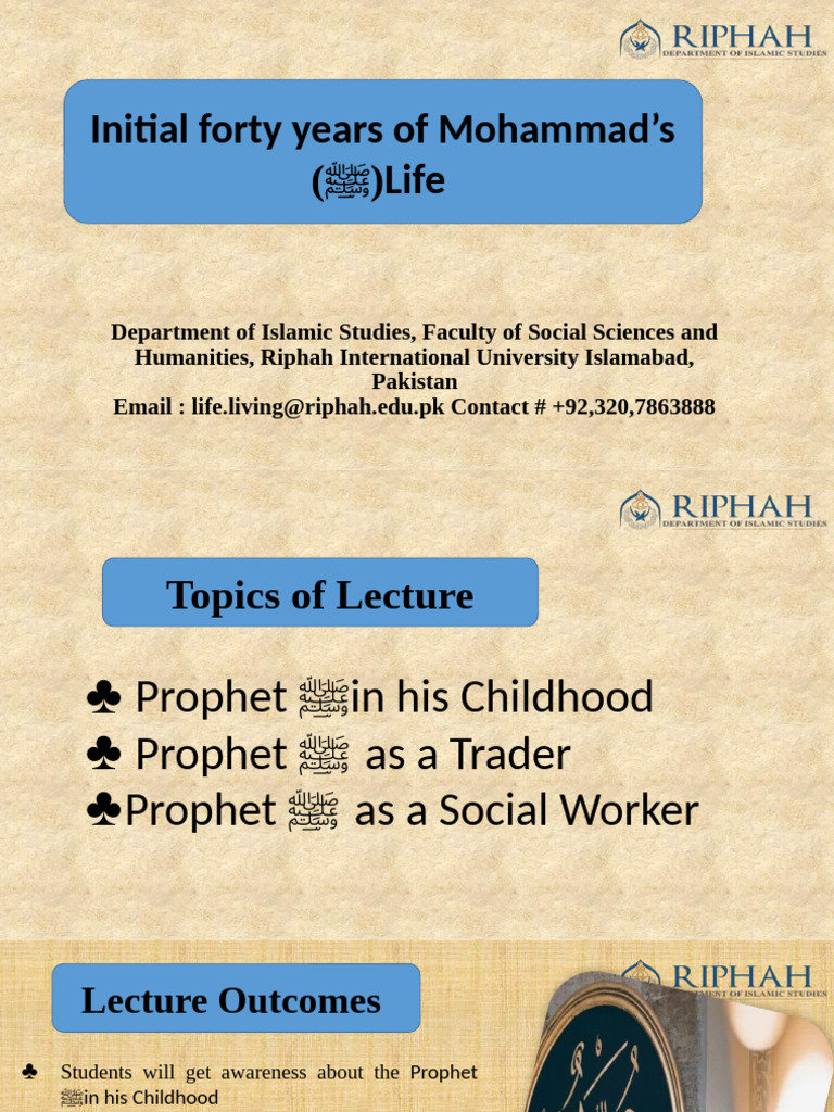 Life of Prophet Muhammad (PBUH) Overview | PDF | Muhammad | Prophets ...