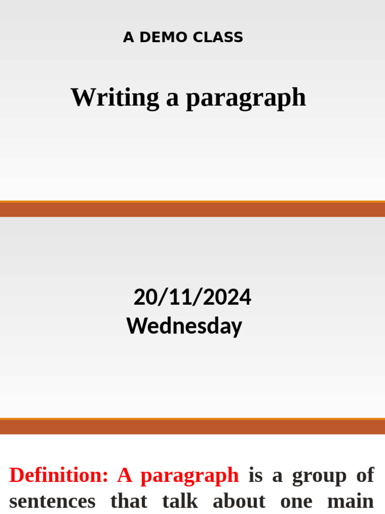 A Demo Class - Jalal Monassar | PDF | Paragraph