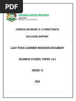 2025 Grade 12 Business Studies Plans | PDF | Leadership | Interest