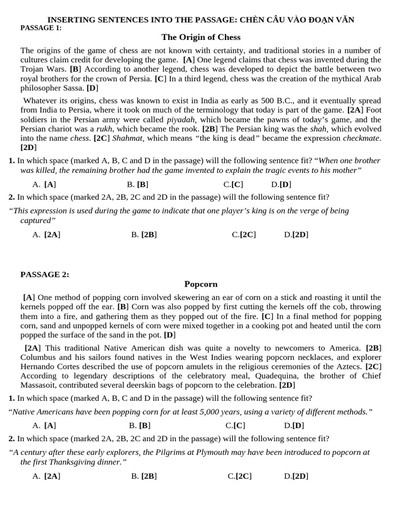 Chess and Popcorn: Origins and Legends | PDF | Popcorn