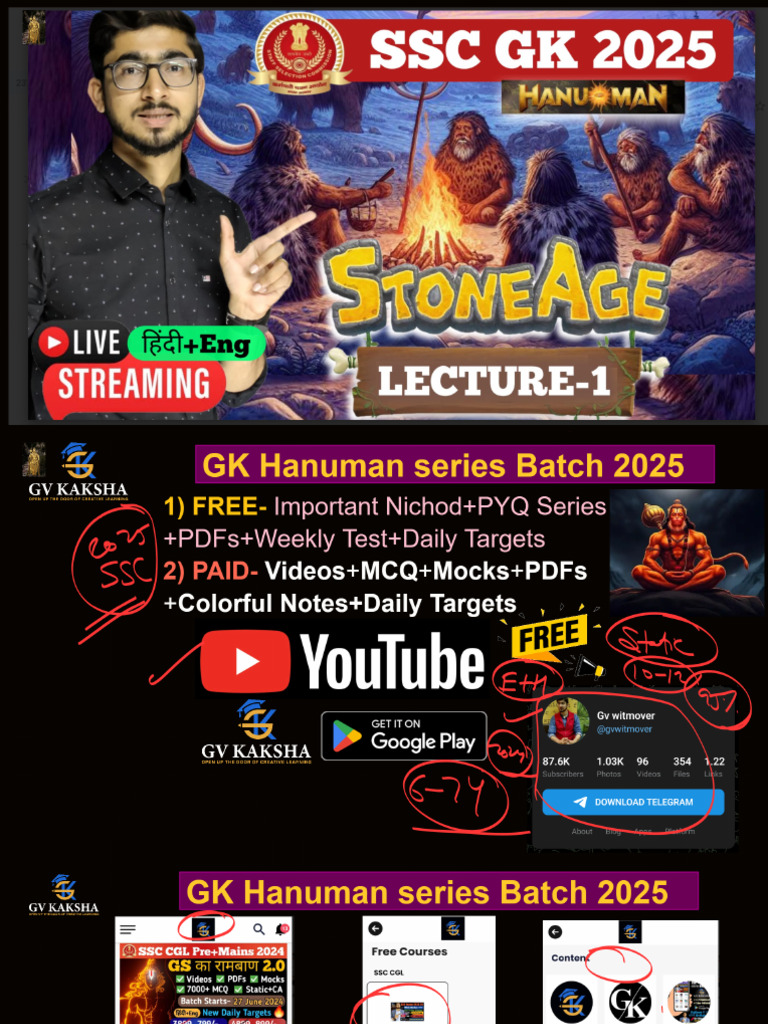 Lec 1 - Stone Age - SSC 2025 | PDF