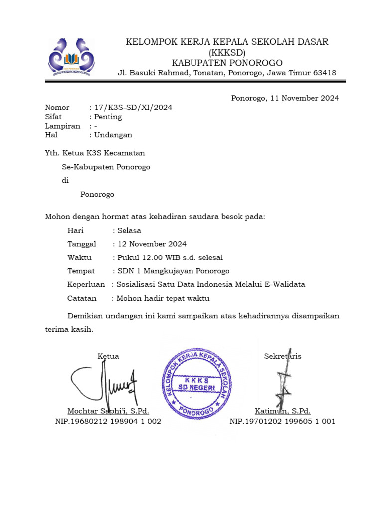 Undangan K3S 12 Nov 2024 | PDF