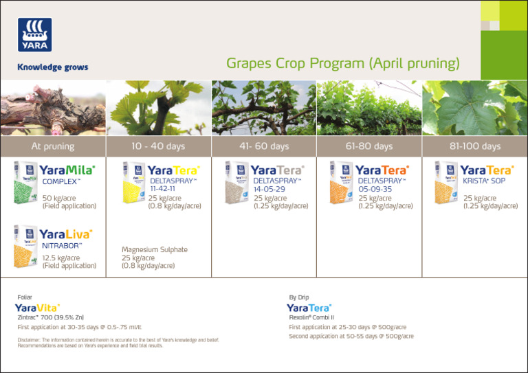 Grape April Pruning Crop Plan | PDF