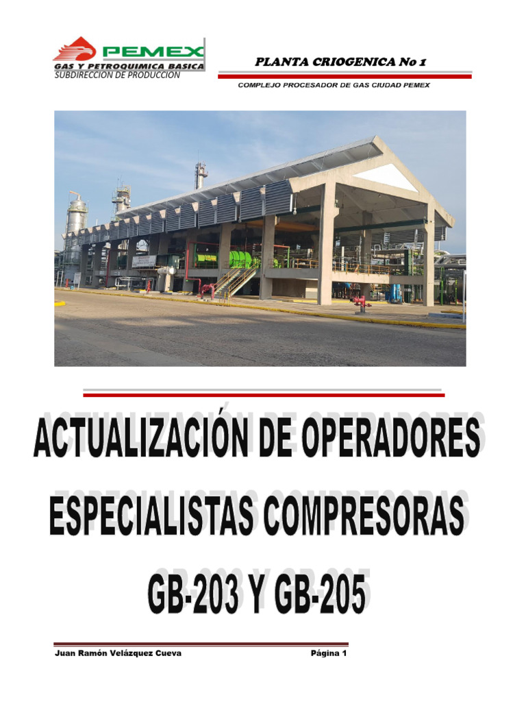 MANUAL DEL CURSO OPERADOR ESPECIALISTA COMPRESORAS GB-203-GB205 ...