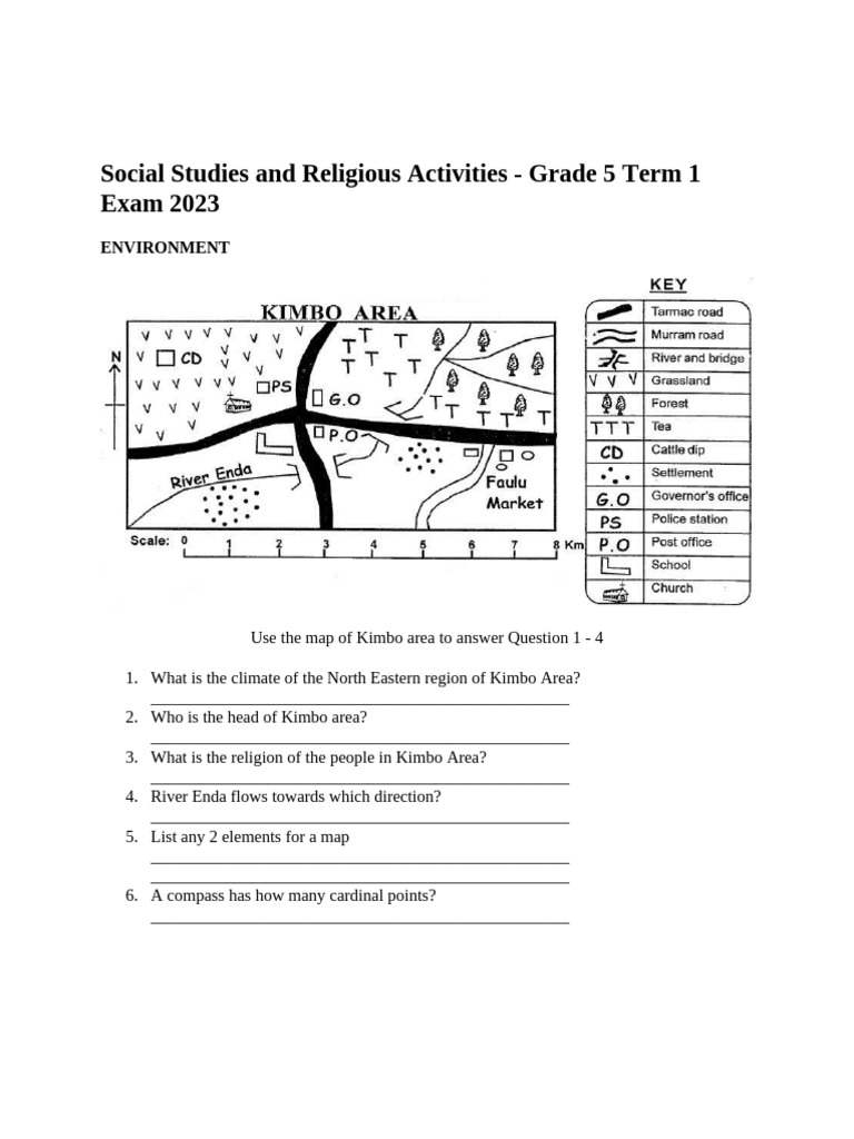 Grade 5 Social Studies Exam | PDF | Religious Belief And Doctrine