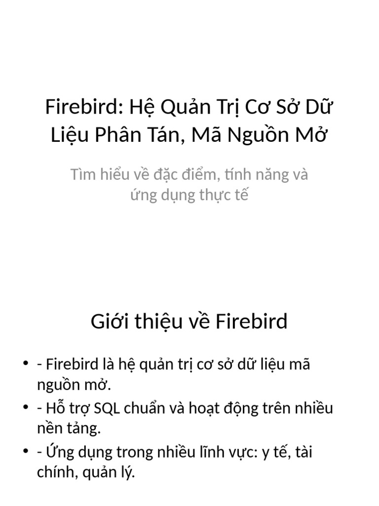 Firebird_Presentation | PDF