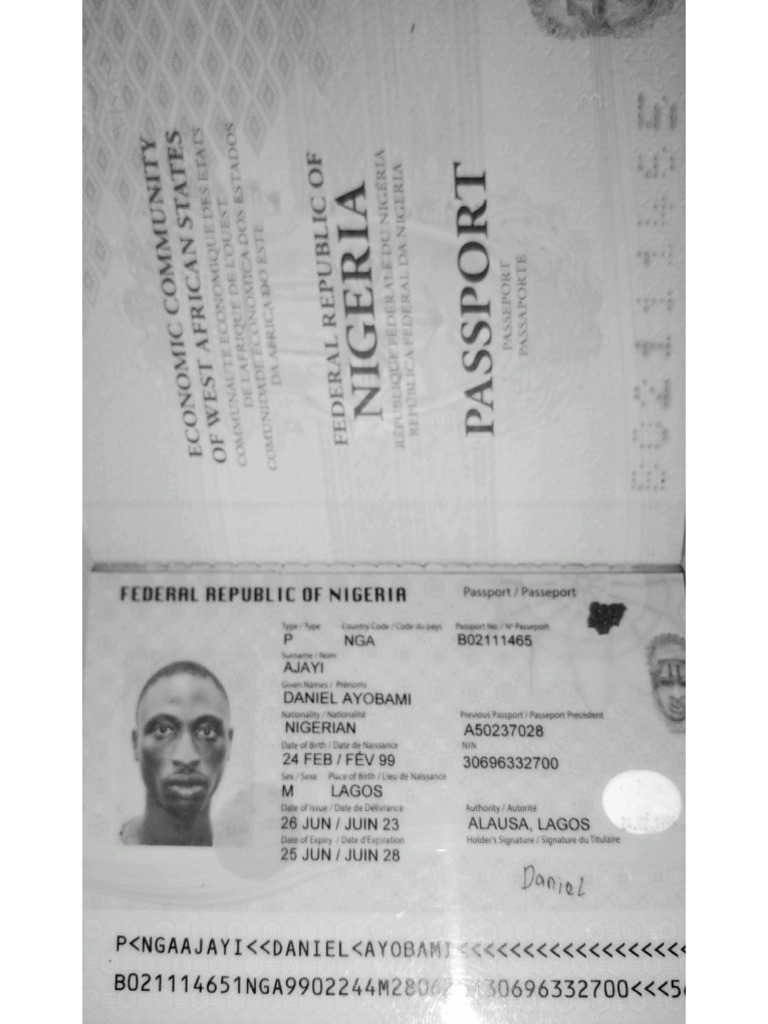 Daniel's passport | PDF