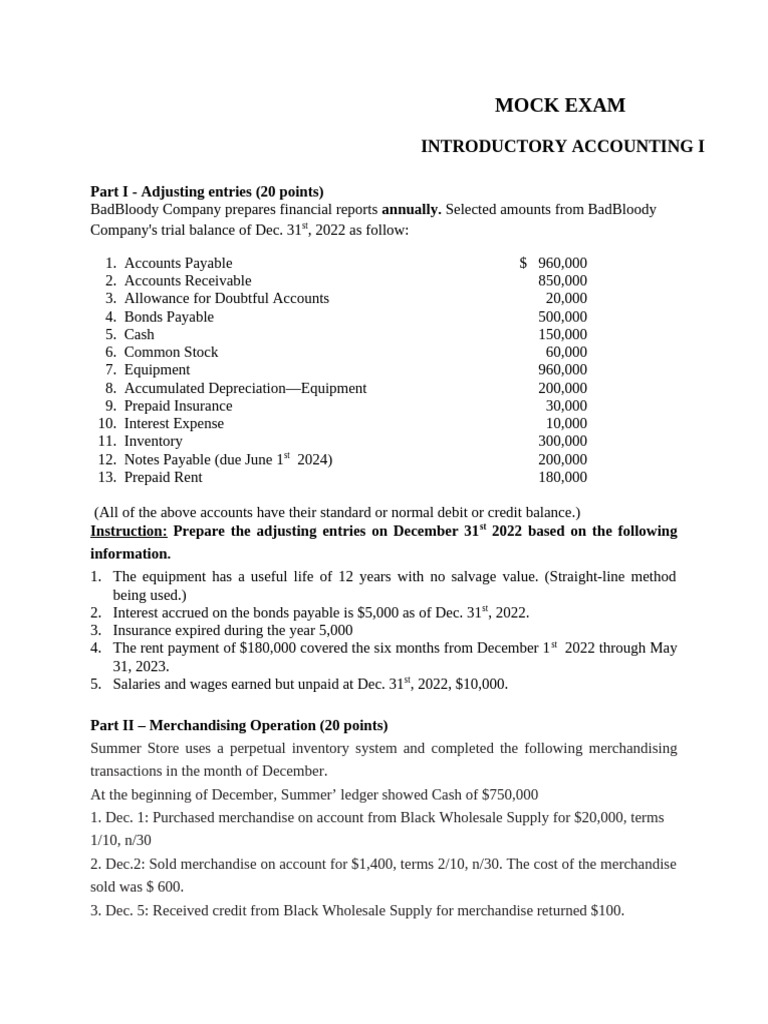 -Mock-Test-2 | PDF | Depreciation | Debits And Credits -Mock-Test-2 | PDF | Depreciation | Debits And Credits