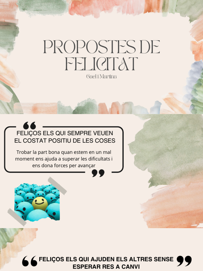 Propostes de Felicitat - Gael I Martina | PDF