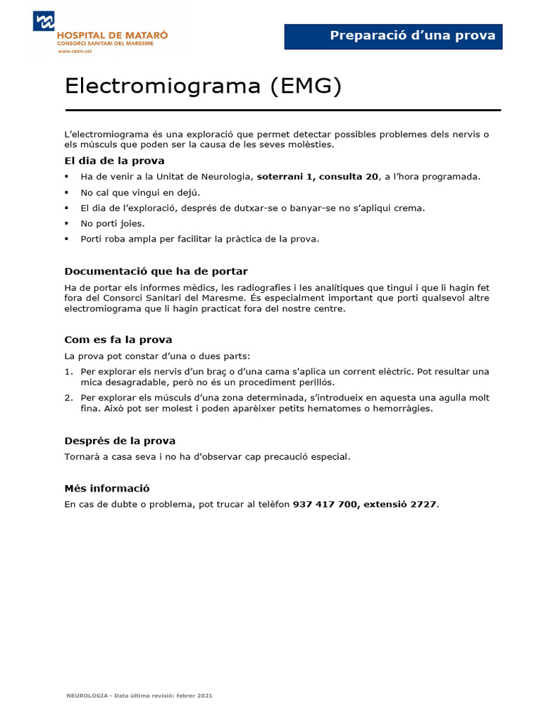Electromiograma | PDF | Electromiografia | Neurociencia