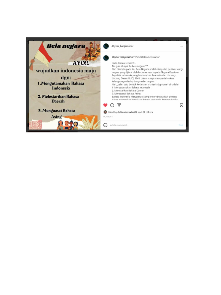 Kampanye Poster Bela Negara Di Akun Medsos Pribadi Masing | PDF