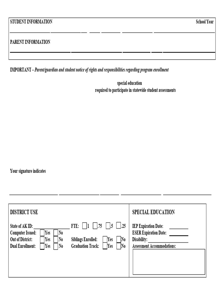 Sample IEP - Alaska | PDF | Special Education | Individualized ...