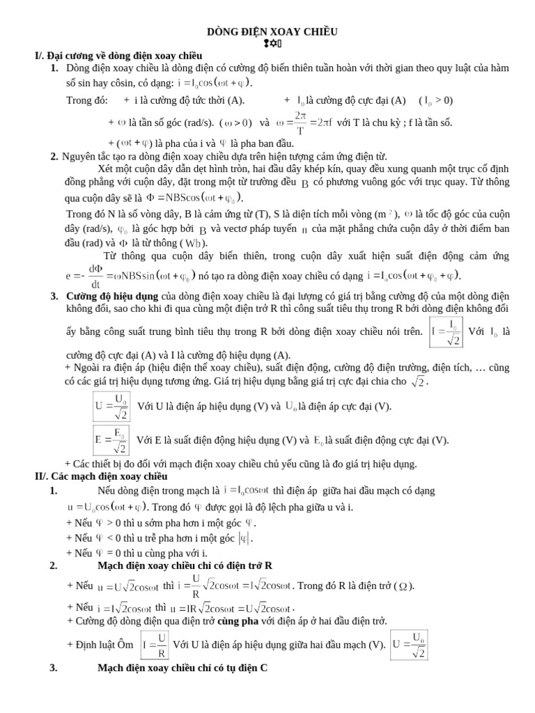 LT Dong Xoay Chieu - Thuvienvatly.com - Be1bc.40394 | PDF