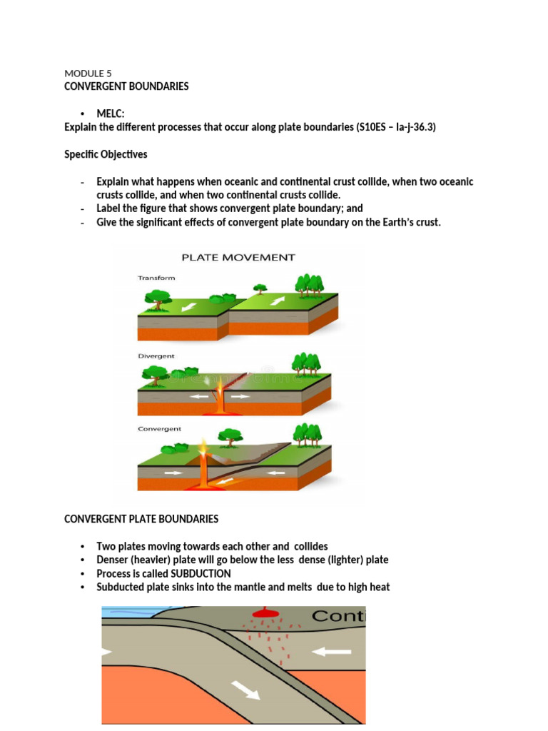 HANDOUTS-Q1Module5 | PDF | Plate Tectonics | Geophysics