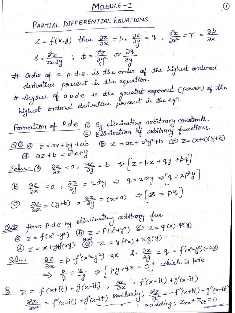 Module 1 Pde Notes Pdf