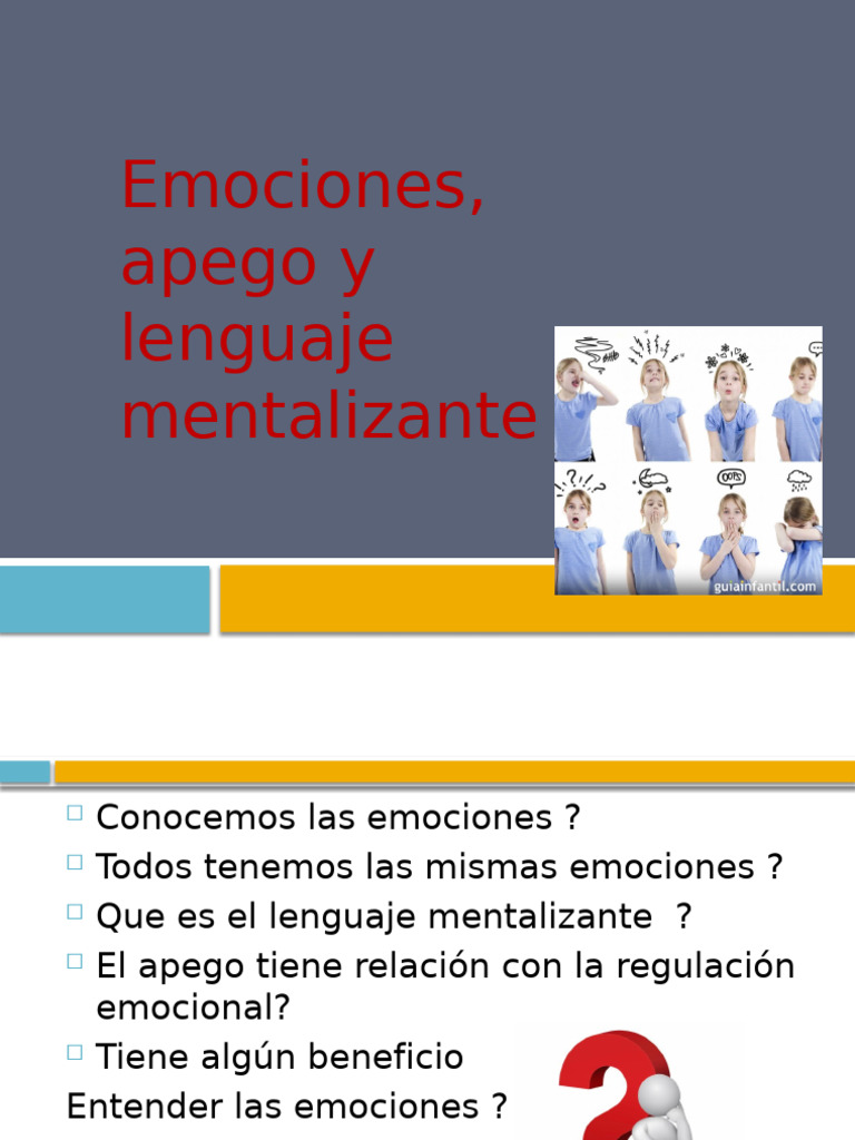 Emociones Y Regulacion Pdf Las Emociones Teoría De Apego