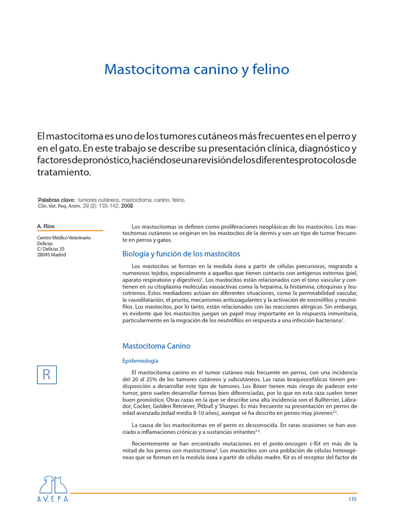 Mastocitoma | PDF | Metástasis | Cáncer