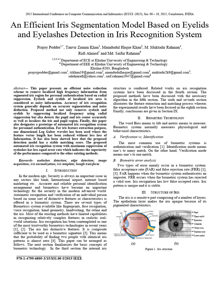An Efficient Iris Segmentation Model Based On Eyelids and Eyelashes Detection in Iris ...