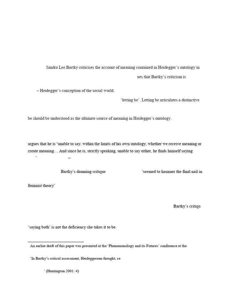 HEIDEGGER SOURCE OF THE MEANING | PDF | Martin Heidegger | Being And Time