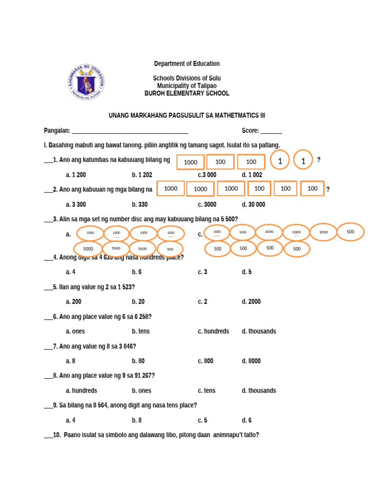 PT - Math 3 - Q1 V3 | PDF