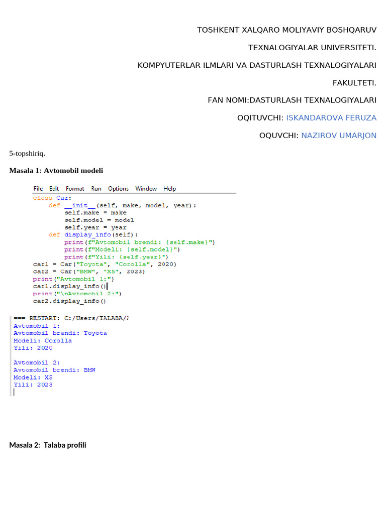 Umar Jon Nazir Ov | PDF