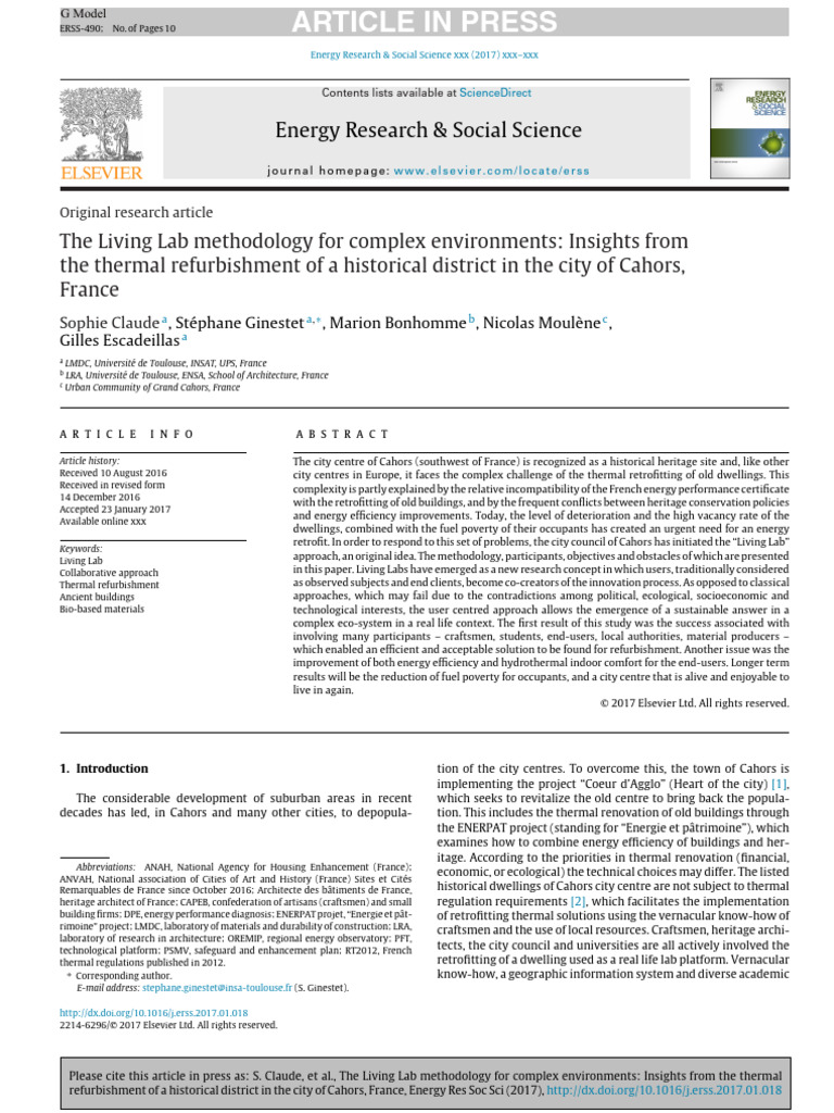 The Living Lab Methodology For Complex Environments Insights From | PDF ...