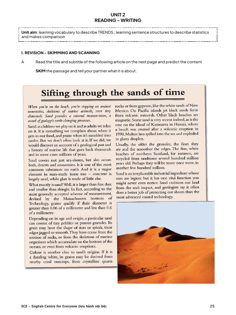 Unit 2 Reading - Writing | PDF | Verb | Essays