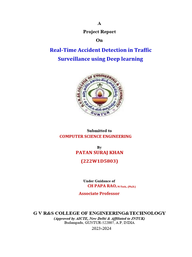 Real-Time Accident Detection Framework | PDF | Artificial Neural ...