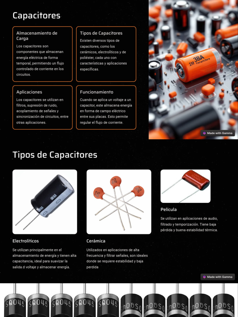 Capacitores: Almacenamiento de Carga Tipos de Capacitores | PDF ...
