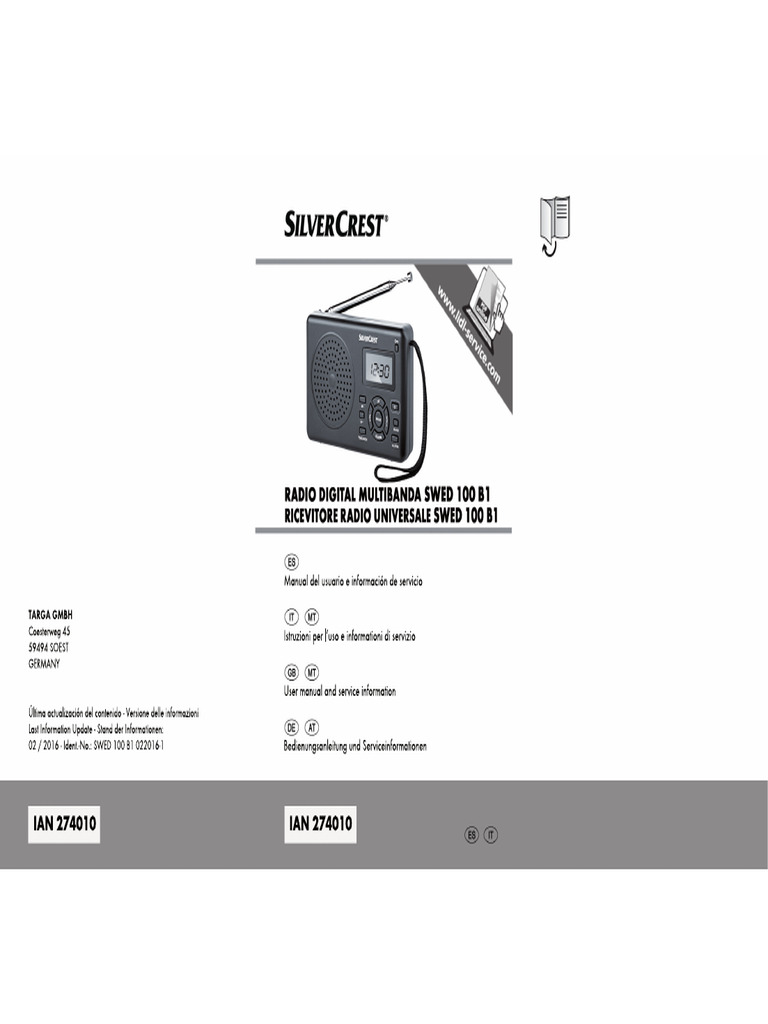 Radio SilverCrest LIDL | PDF | Residuos | Auriculares