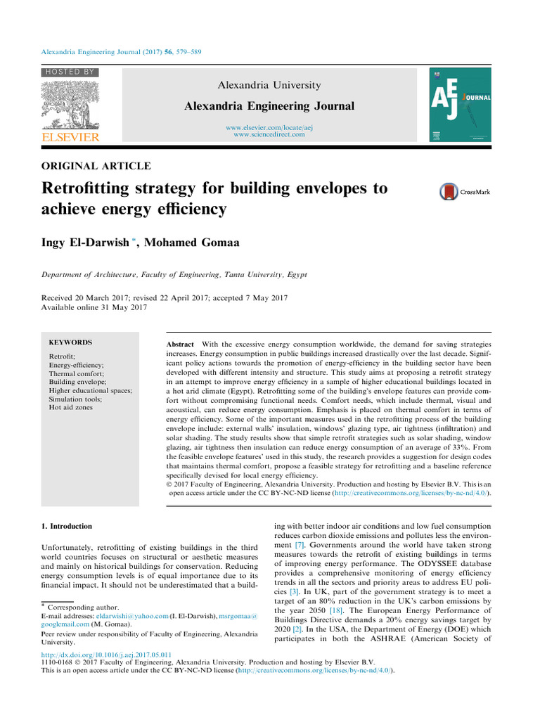 Retrofitting strategy for building envelopes to | PDF | Building Insulation | Efficient Energy Use