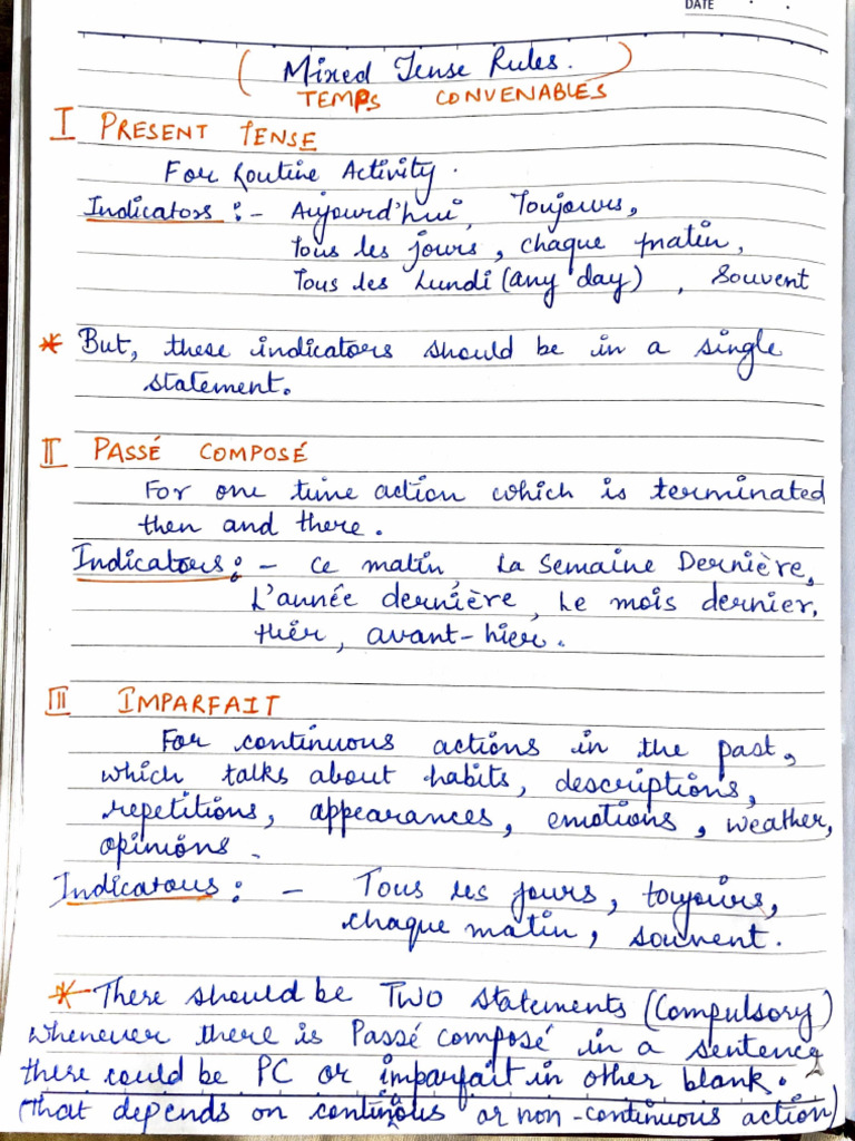 Quick Rules For Temps Convenables | PDF